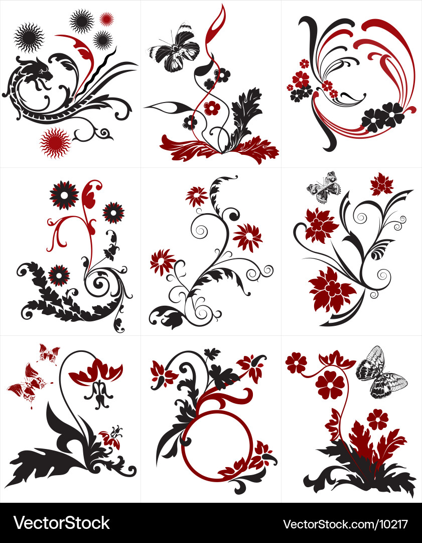 Intricate Floral Patterns Royalty Free Vector Image