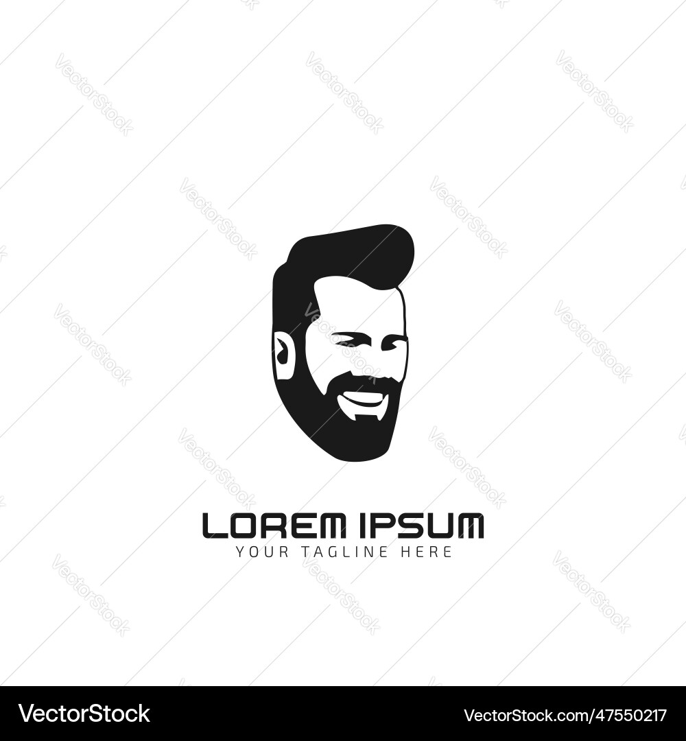 Man logo icon silhouette isolated on white Vector Image