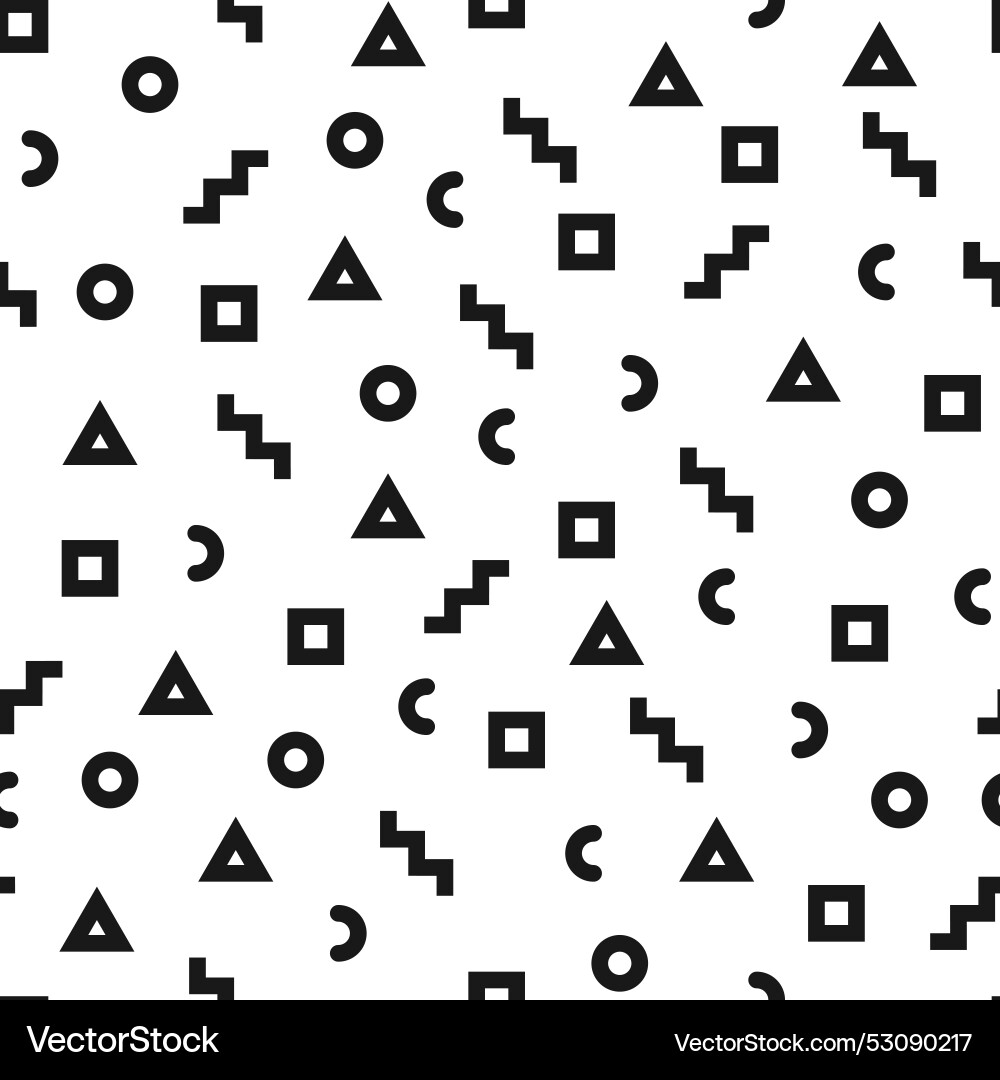 Memphis pattern seamless modern geometric shape Vector Image