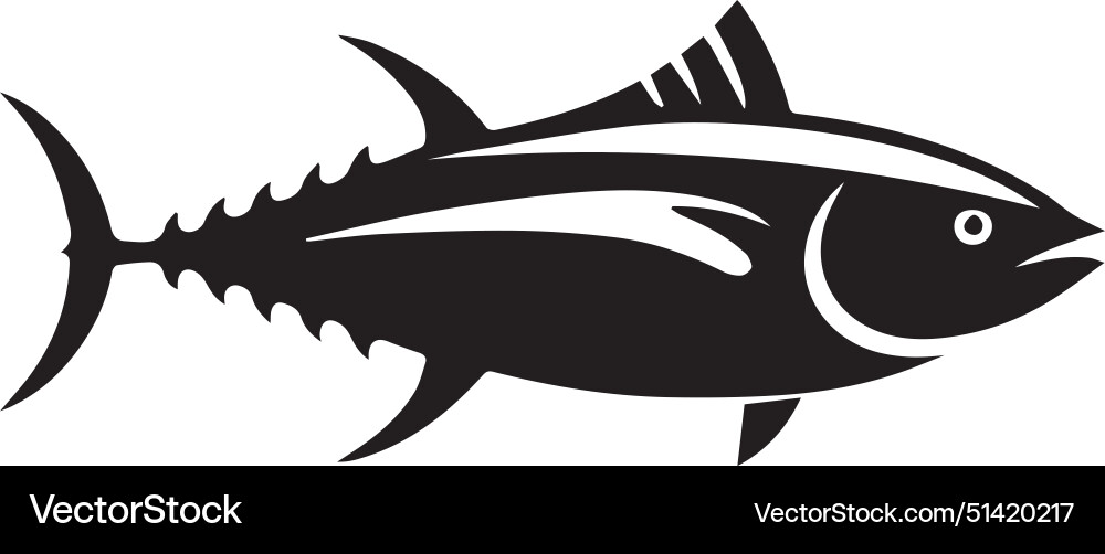 Minimal modern tuna fish Royalty Free Vector Image