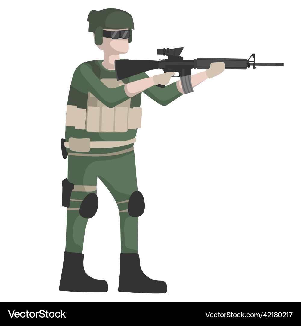 Modern soldier Royalty Free Vector Image - VectorStock