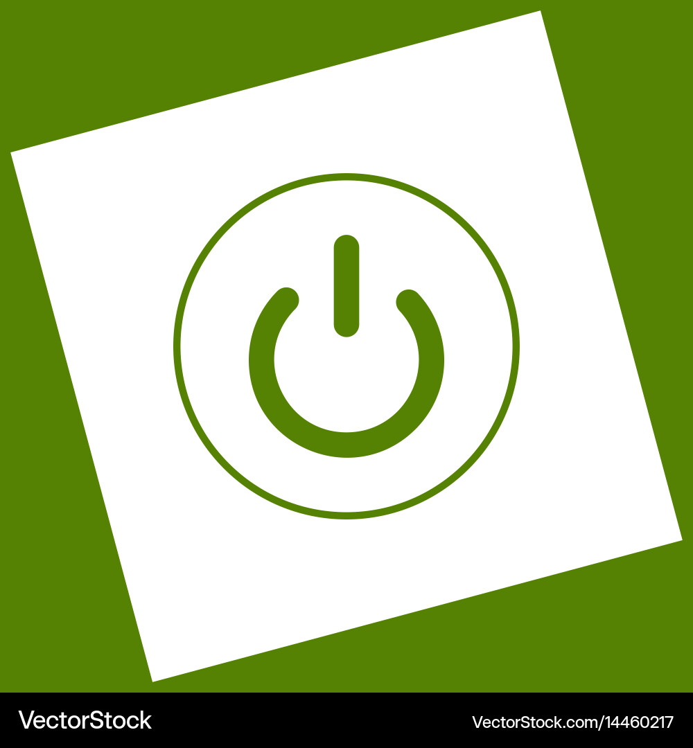 On off switch sign white icon obtained Royalty Free Vector