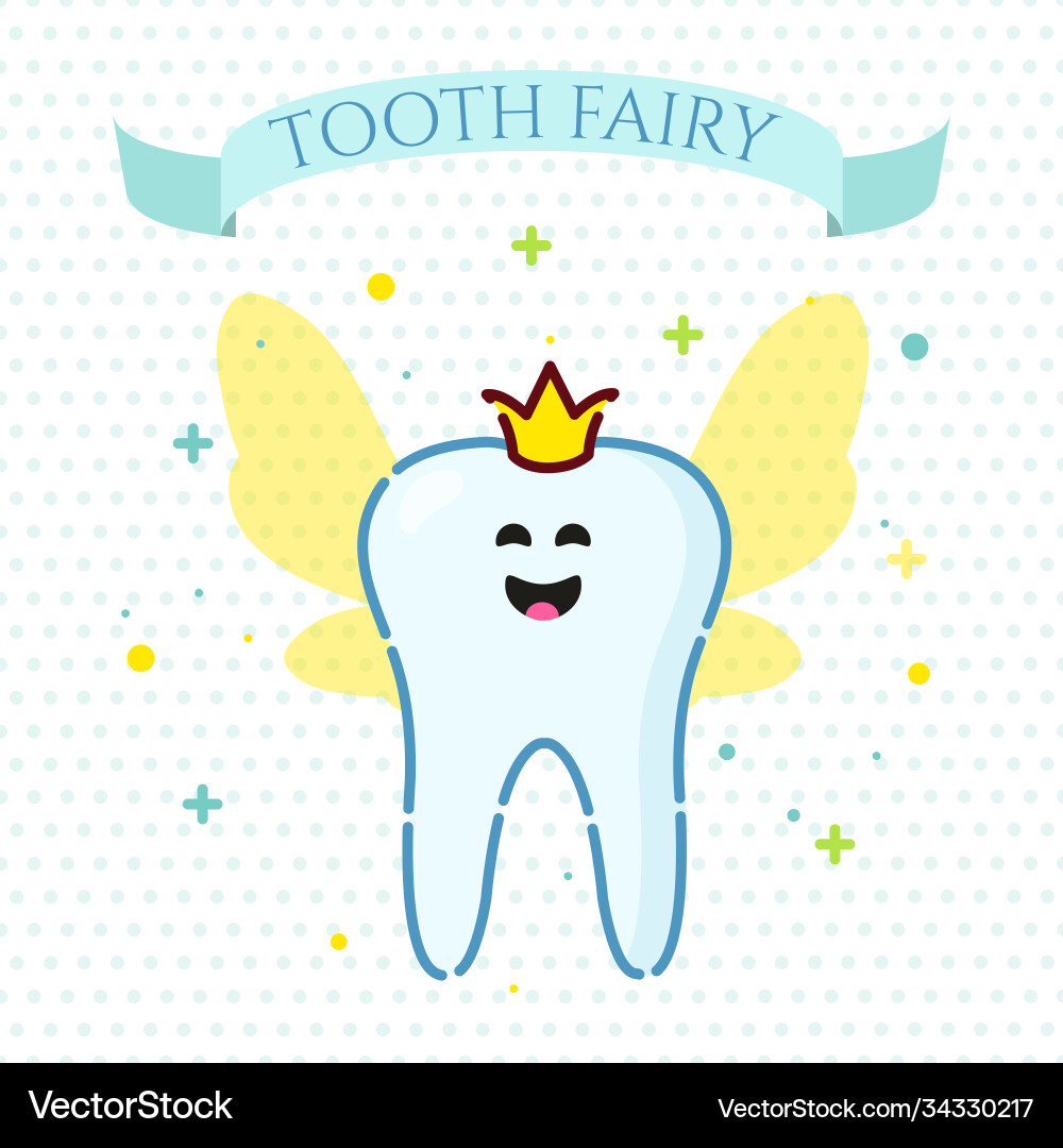 Smiling tooth fairy Royalty Free Vector Image - VectorStock