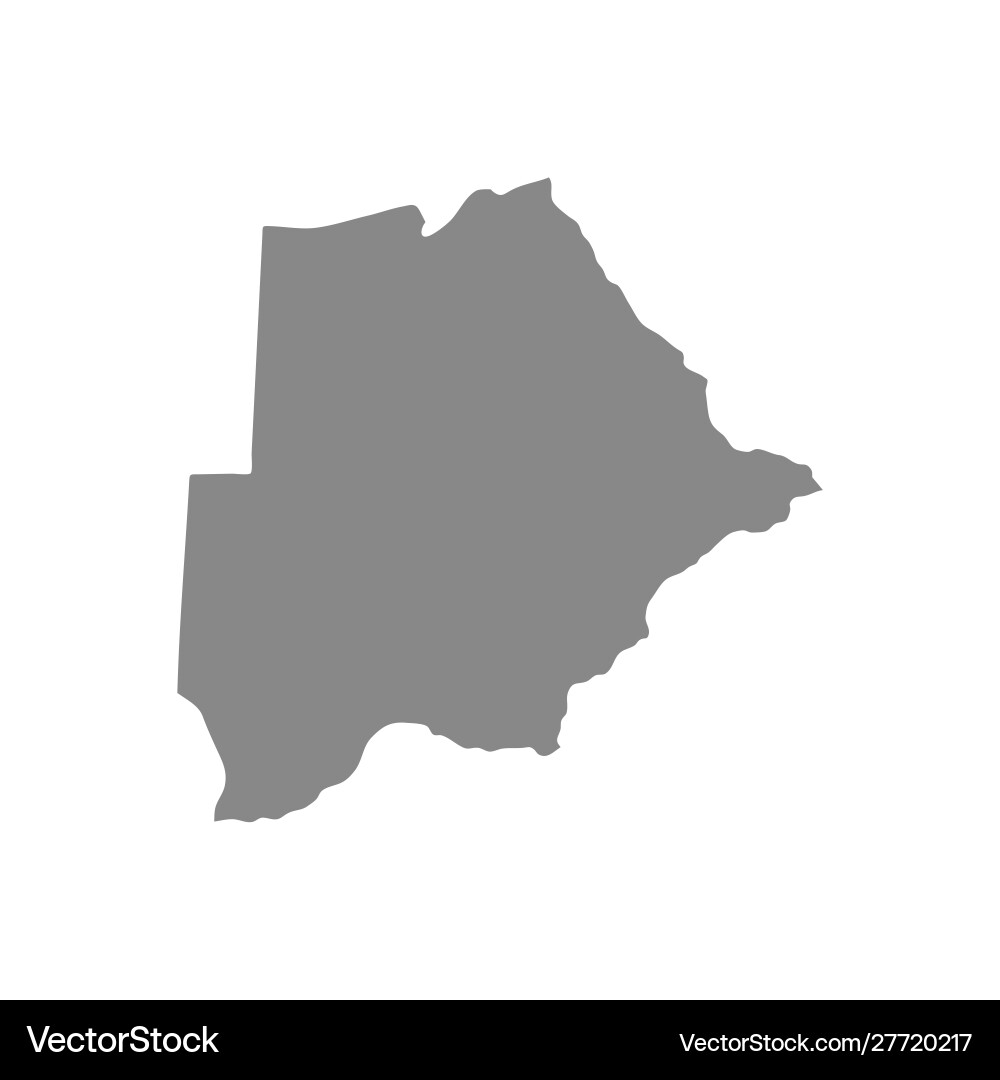 Transparent - high detailed gray map botswana Vector Image