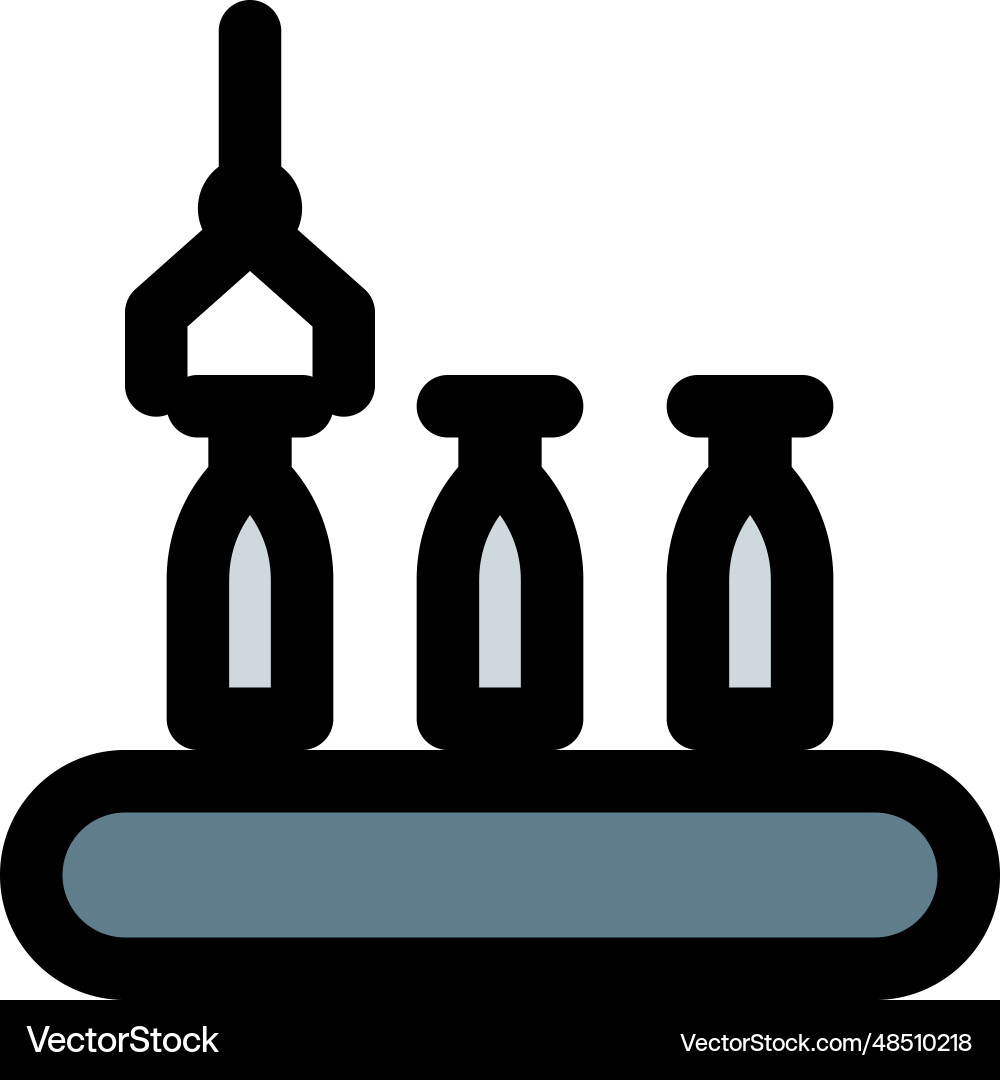 Assembly line a production process machine Vector Image