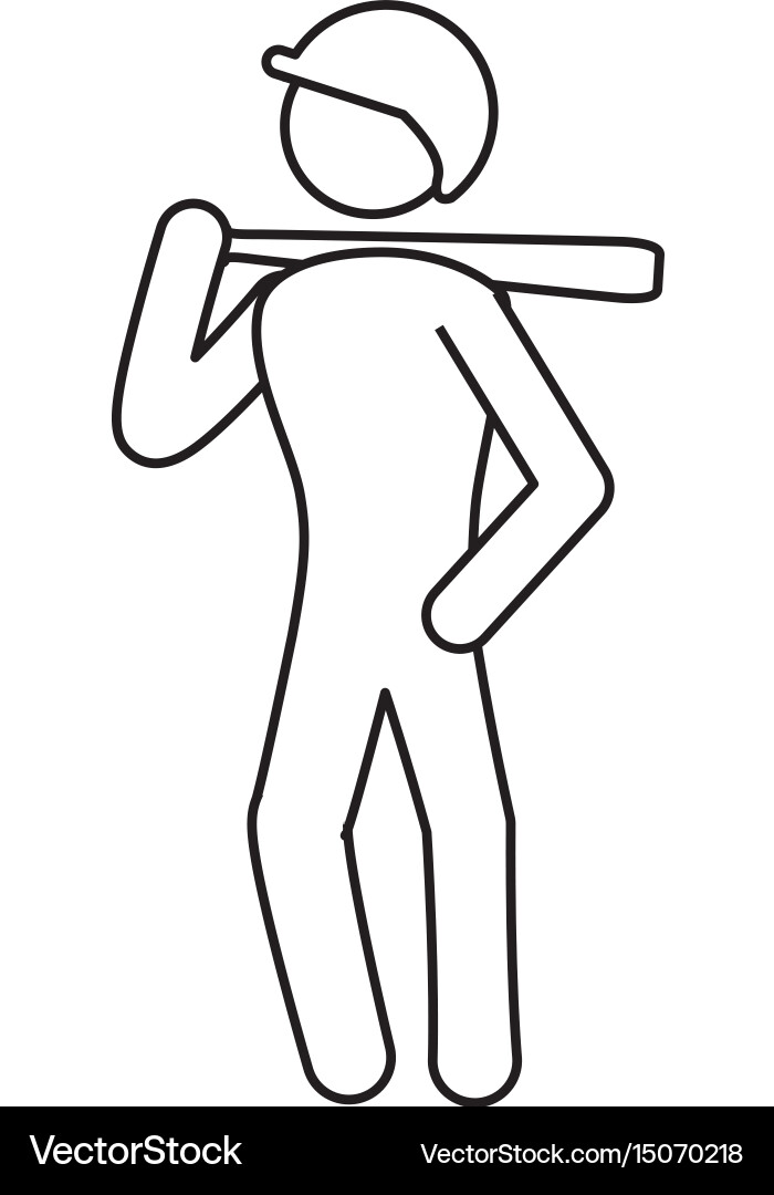 Baseball player pictograph Royalty Free Vector Image