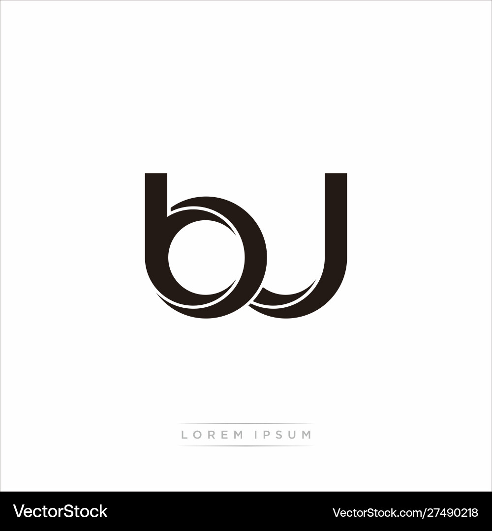 Bj initial letter split lowercase modern monogram Vector Image