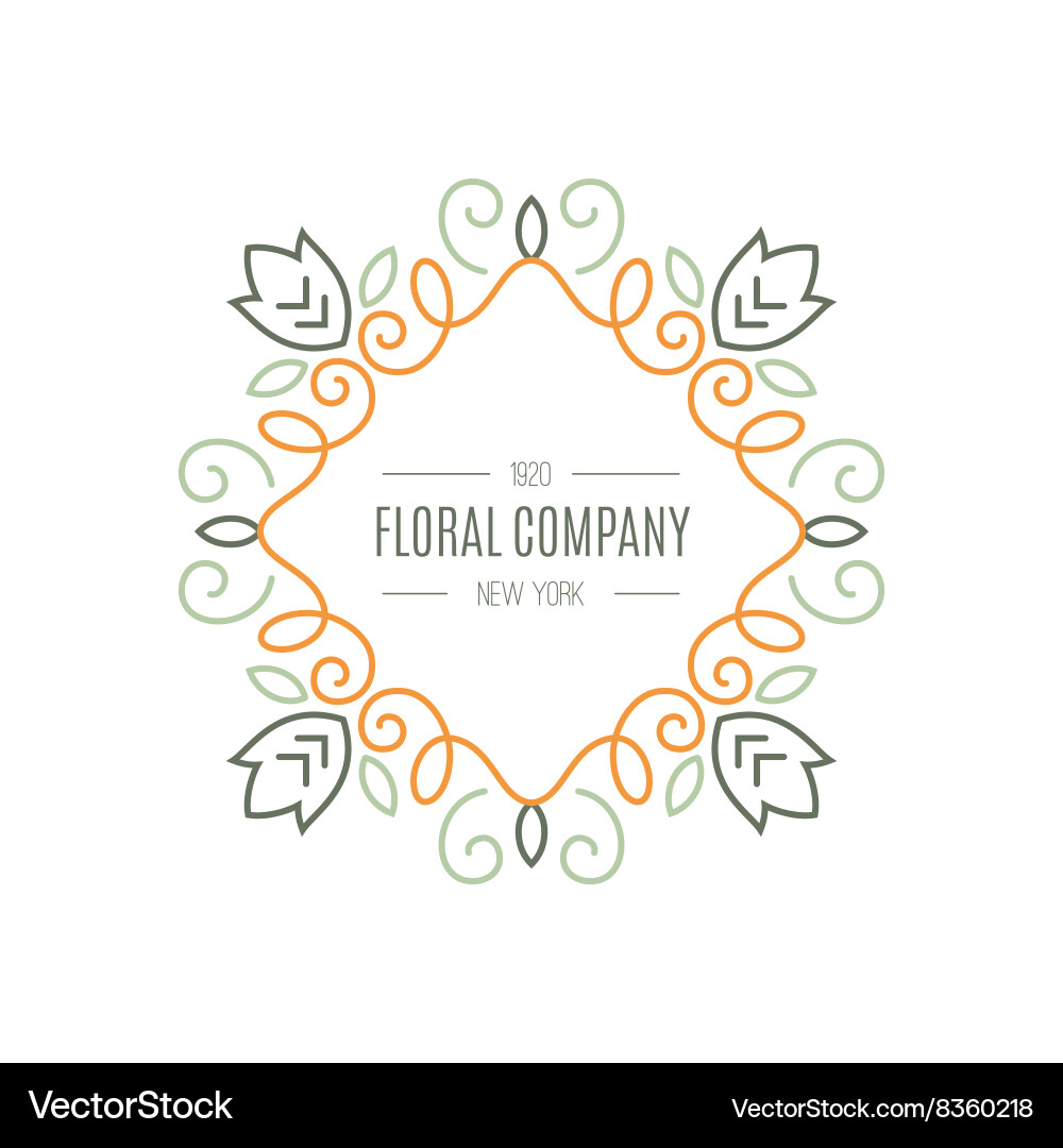 Floral logo Royalty Free Vector Image - VectorStock