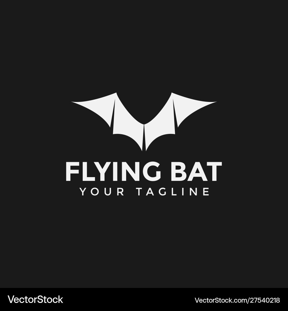 Flying bat wing logo design template Royalty Free Vector