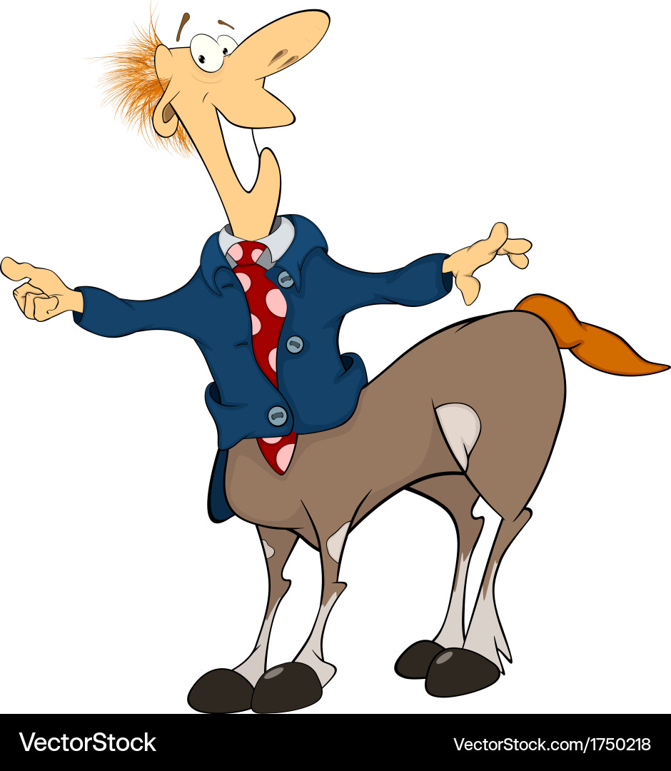 Modern centaur cartoon Royalty Free Vector Image