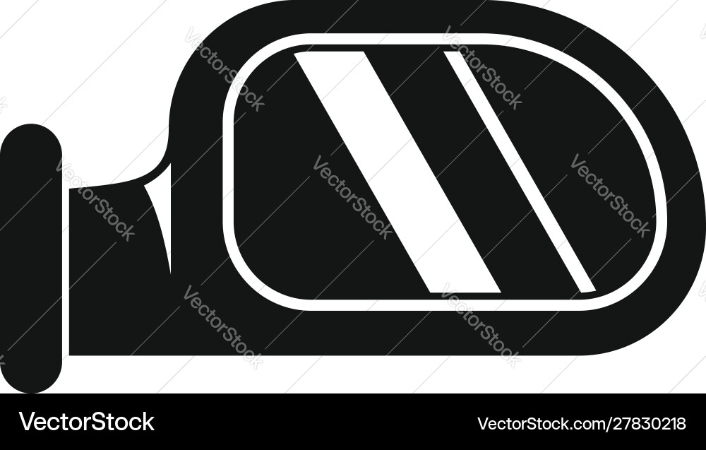 Right car mirror icon simple style Royalty Free Vector Image