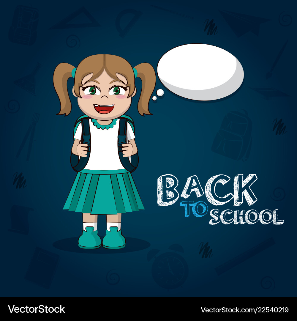 Back to school cartoon Royalty Free Vector Image