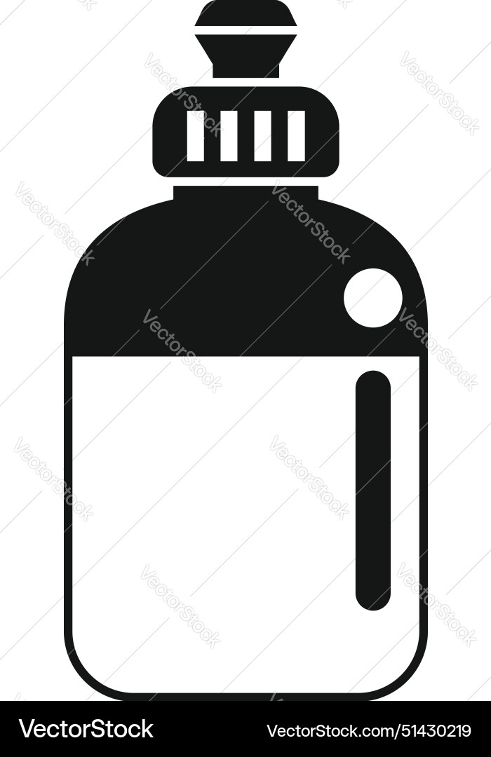 Black and white water bottle icon Royalty Free Vector Image