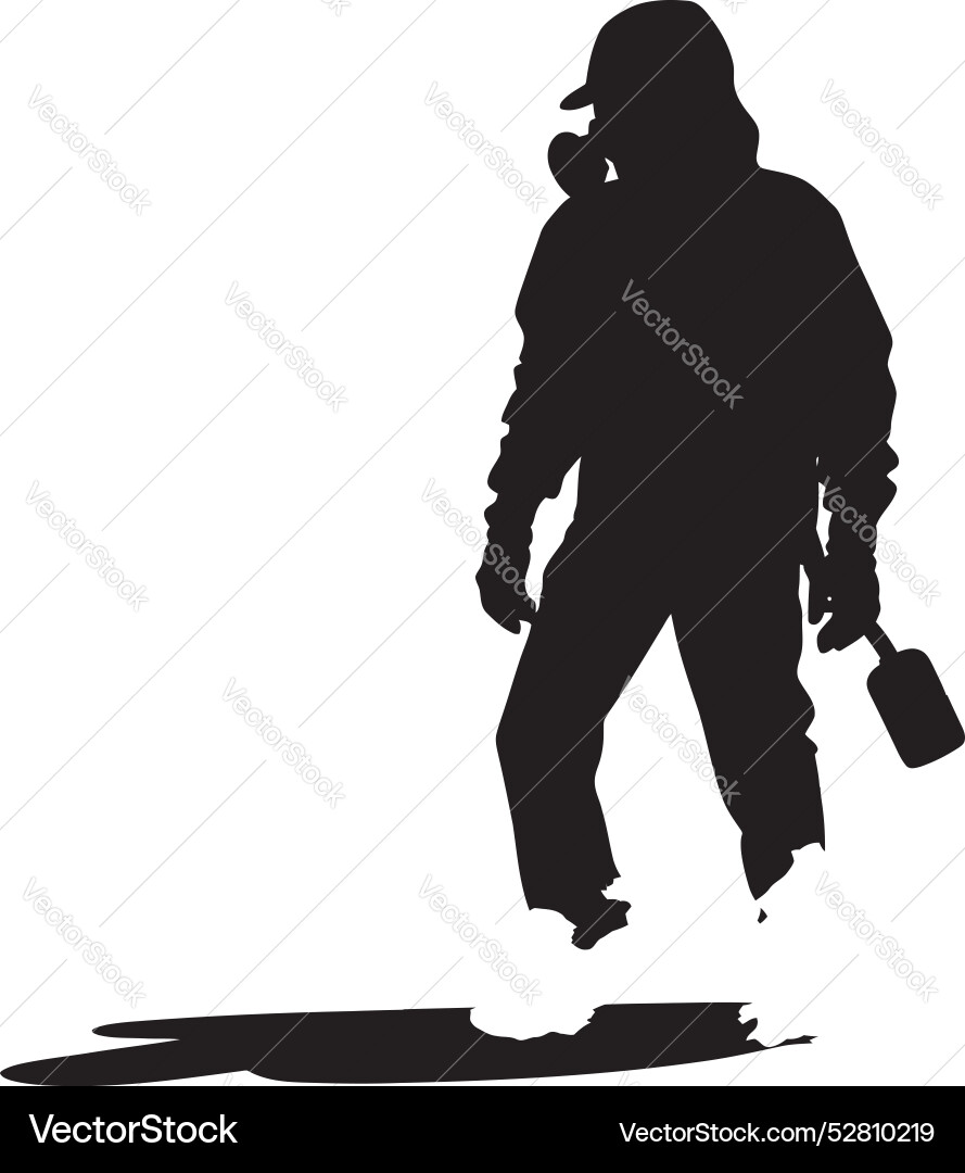 Bug buster fumigating man symbolic design pest Vector Image
