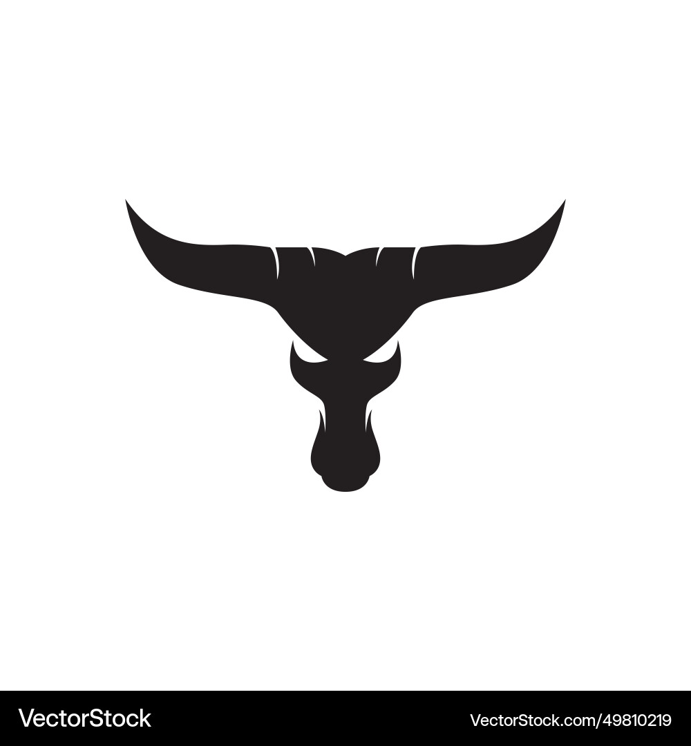Cow skull mascot icon logo design Royalty Free Vector Image