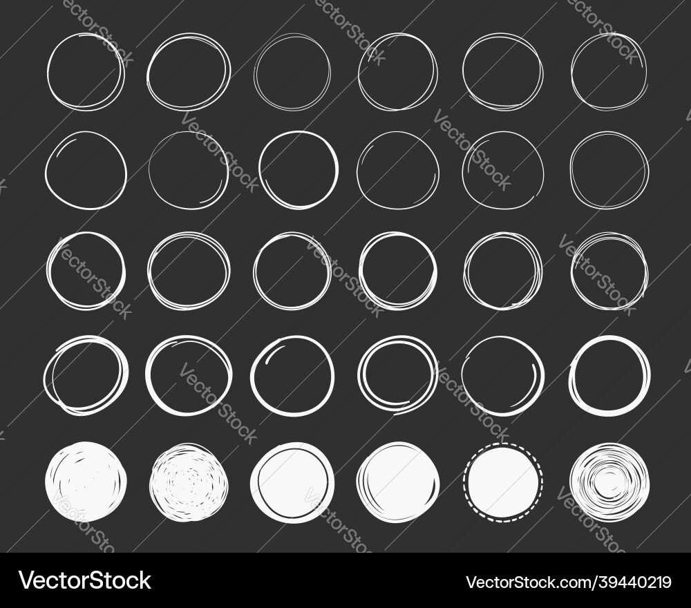 Doodle circles Royalty Free Vector Image - VectorStock