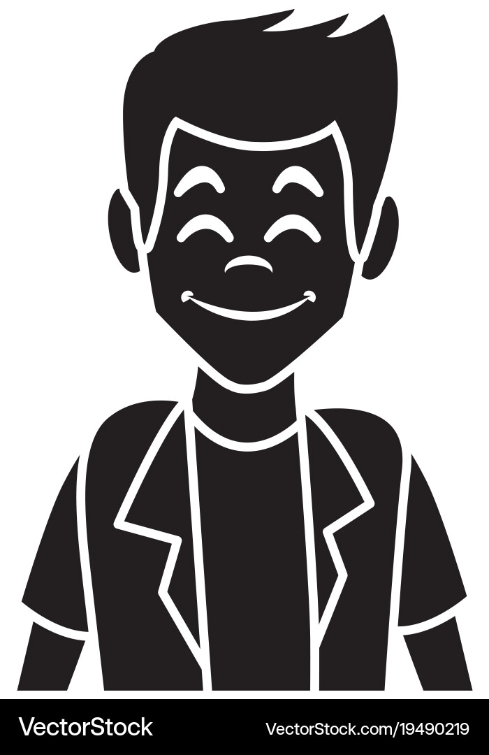 Man profile cartoon Royalty Free Vector Image - VectorStock