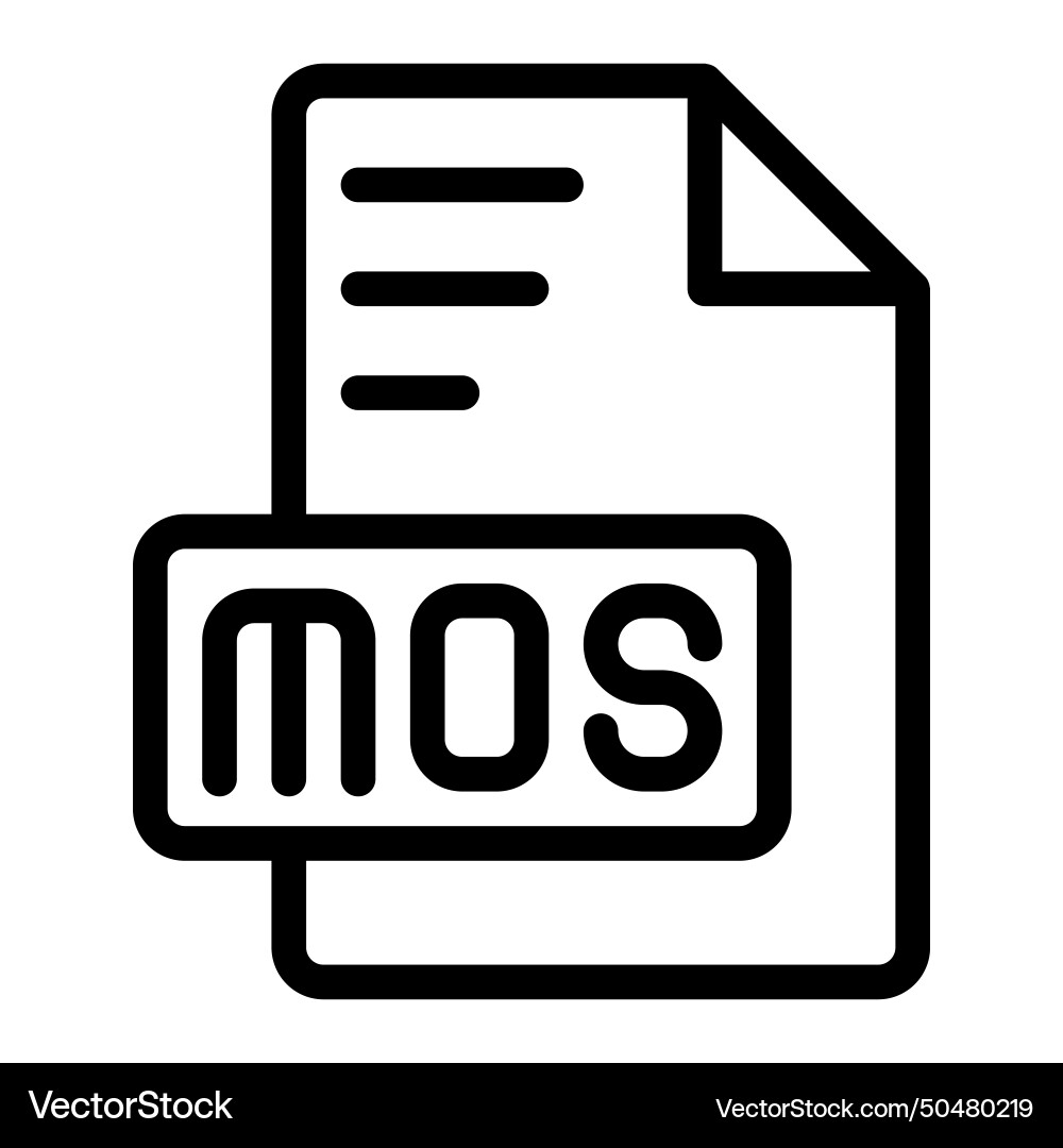 Mos icon outline style design image file Vector Image