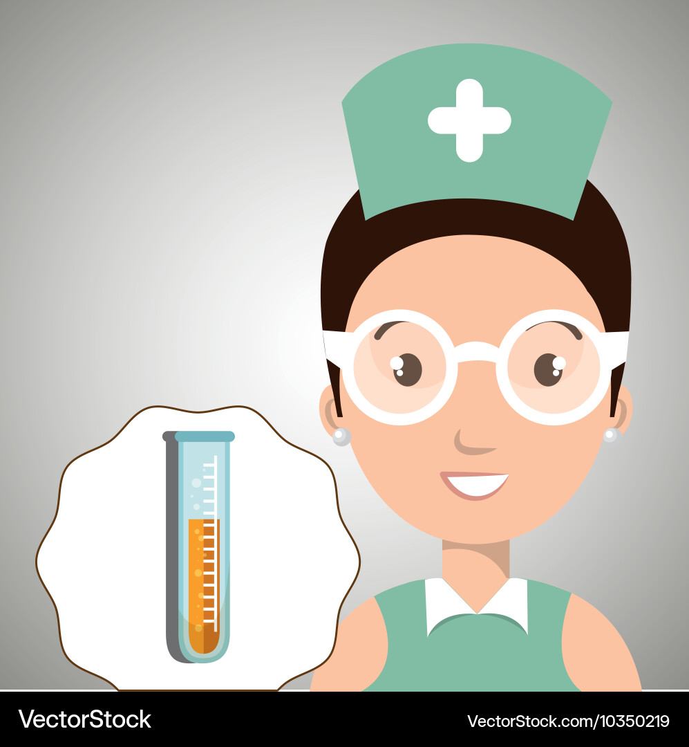 Nurse laboratory chemistry Royalty Free Vector Image