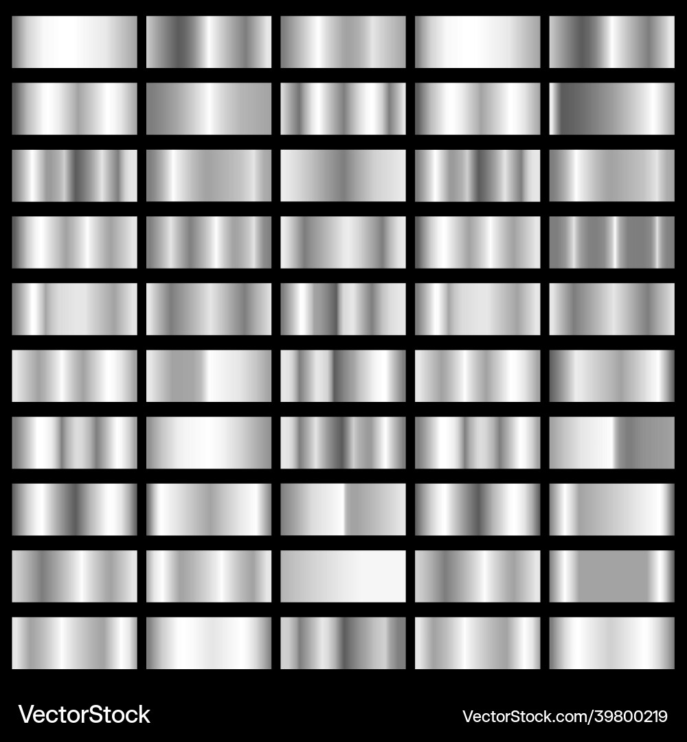 Silver foil horizontal texture gradation Vector Image