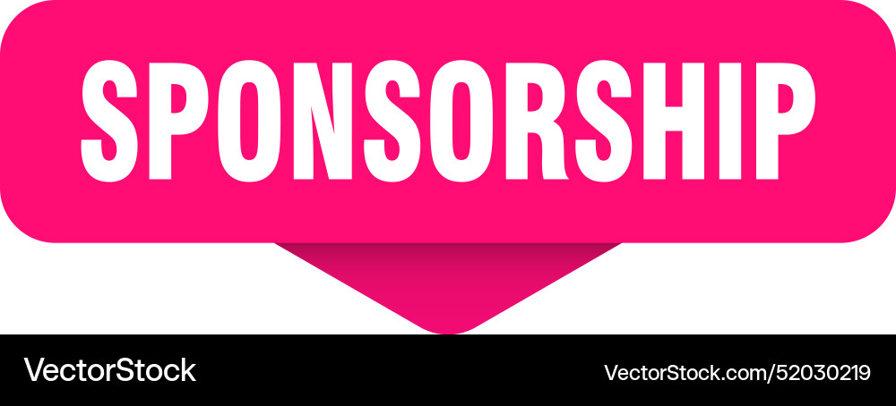 Sponsorship sticker sign Royalty Free Vector Image