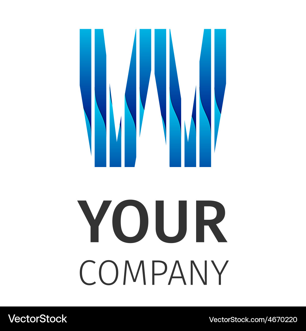 Abstract blue logo w Royalty Free Vector Image