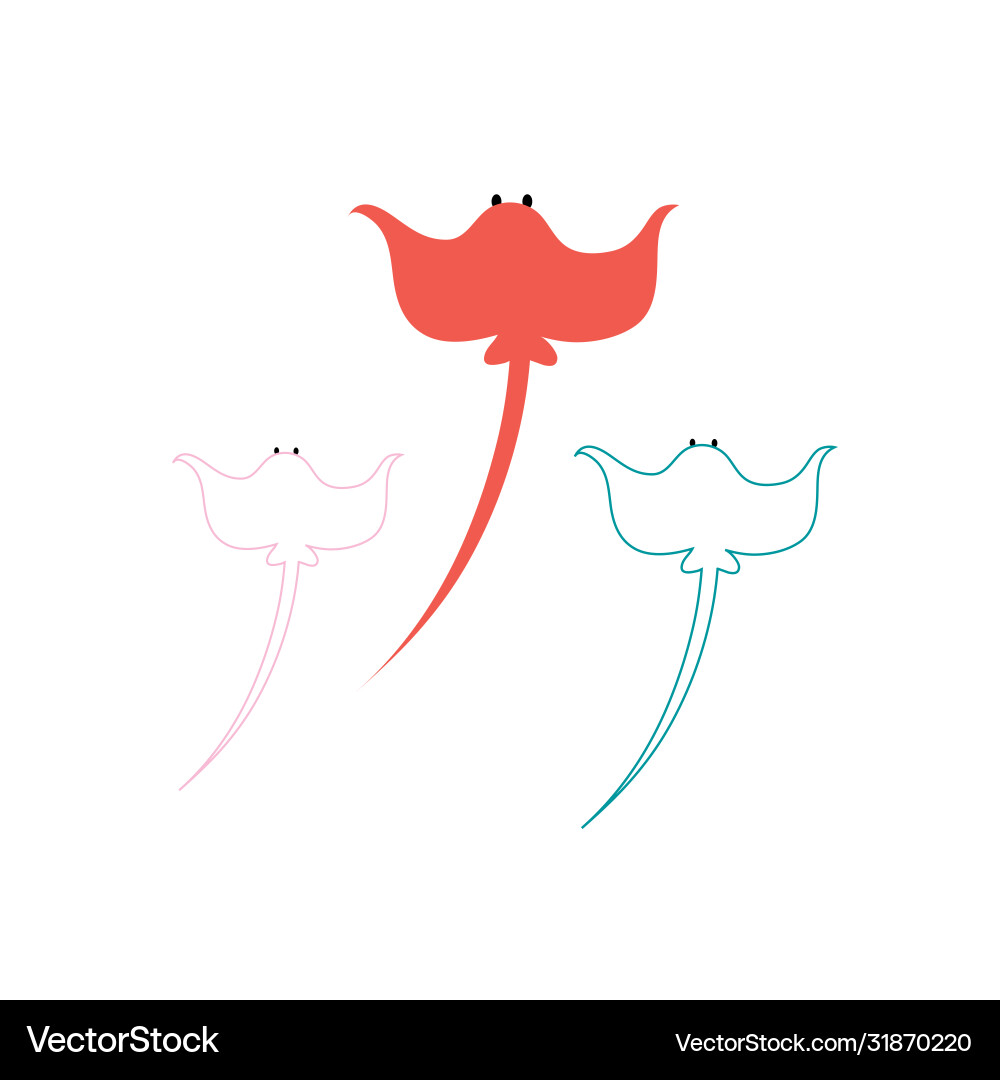 Colorful stingray Royalty Free Vector Image - VectorStock