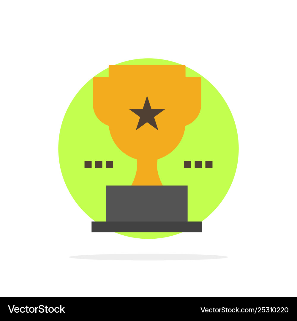 Cup trophy prize achievement abstract circle Vector Image