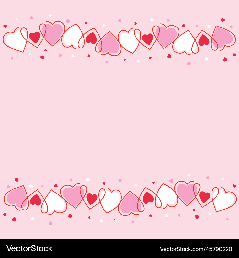 Design of card with hearts Royalty Free Vector Image