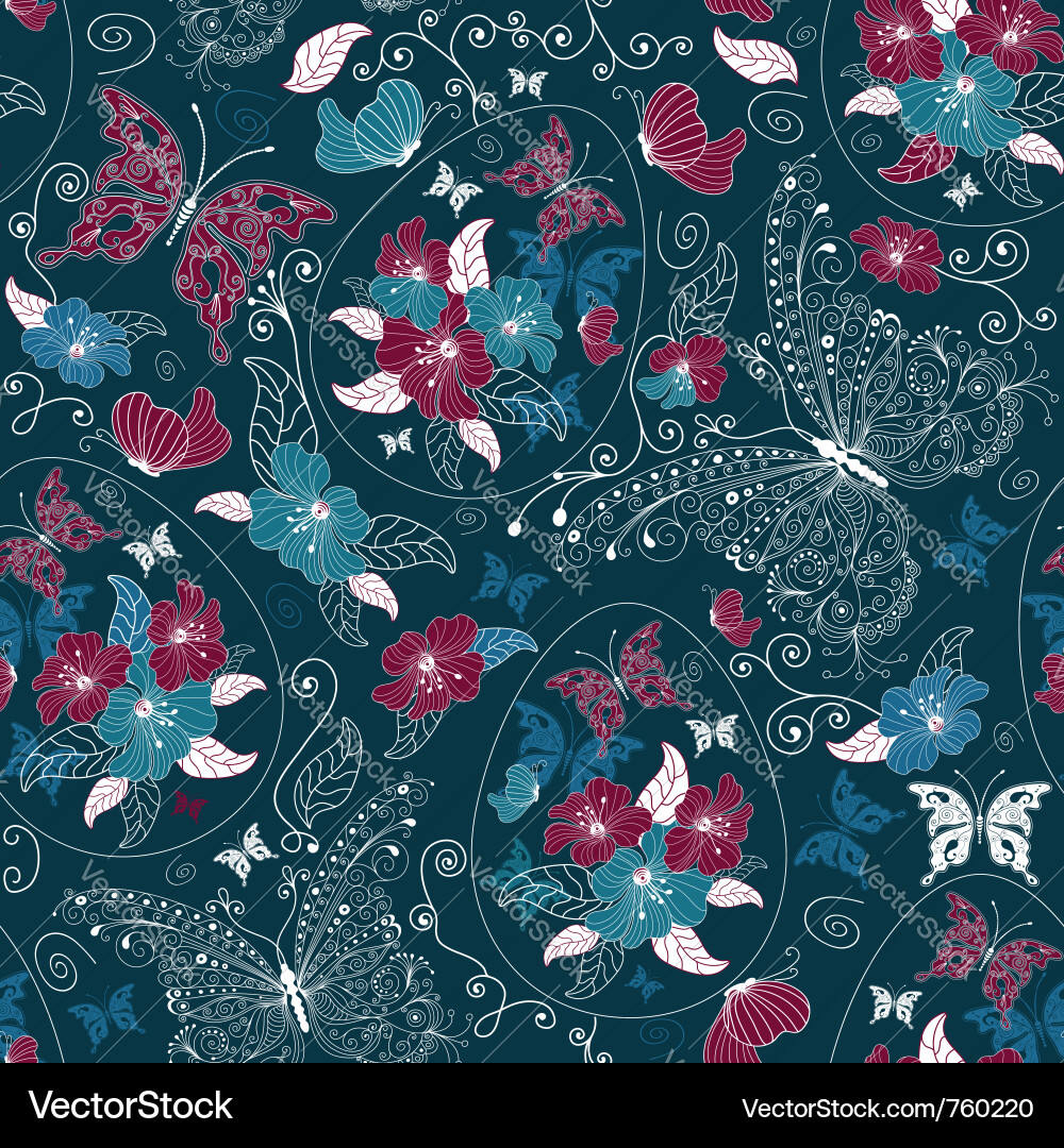 Easter floral pattern Royalty Free Vector Image
