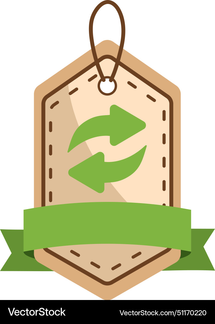 Eco label recycle Royalty Free Vector Image - VectorStock