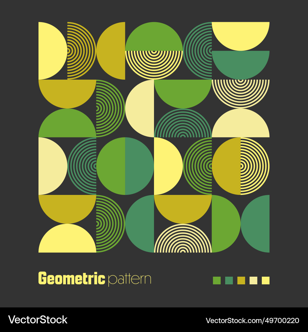 Geometric trendy pattern bauhaus style modern Vector Image