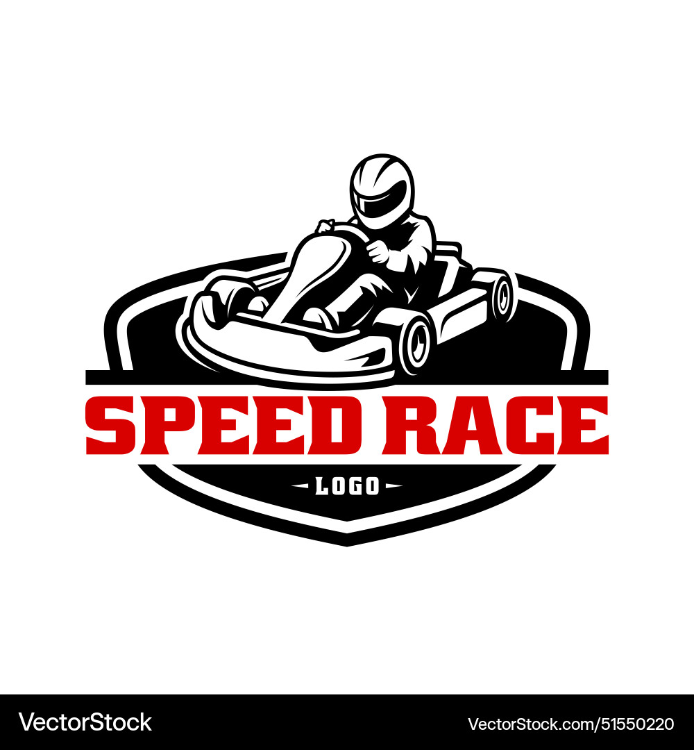 Go Kart Racing Logo Royalty Free Vector Image - VectorStock
