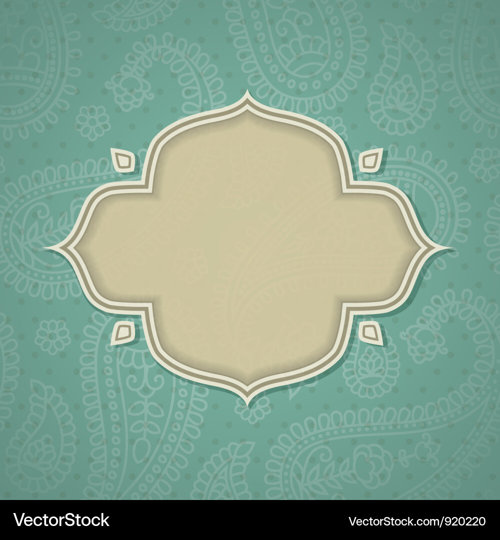 Indian frame Royalty Free Vector Image - VectorStock