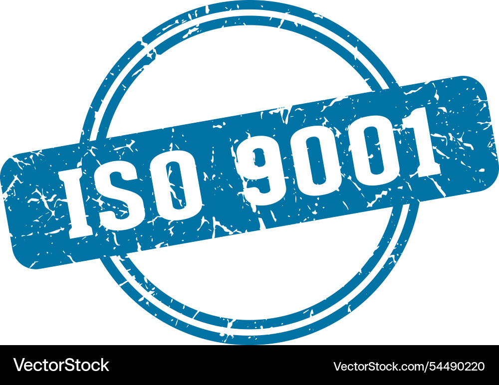 Iso 9001 stamp Royalty Free Vector Image - VectorStock