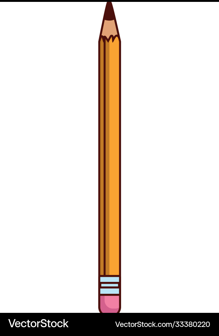 Isolated pencil tool design Royalty Free Vector Image