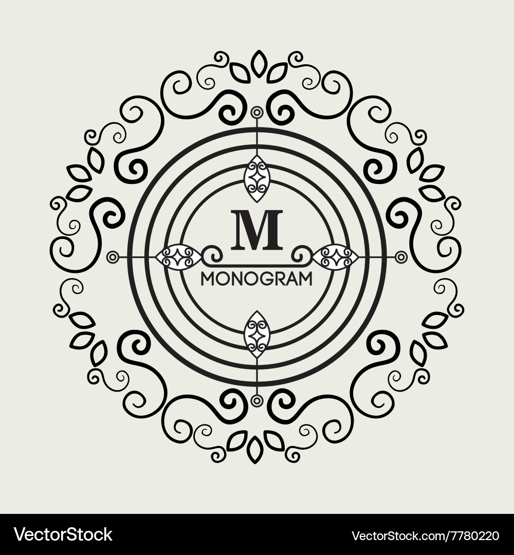 Monogram background design Royalty Free Vector Image