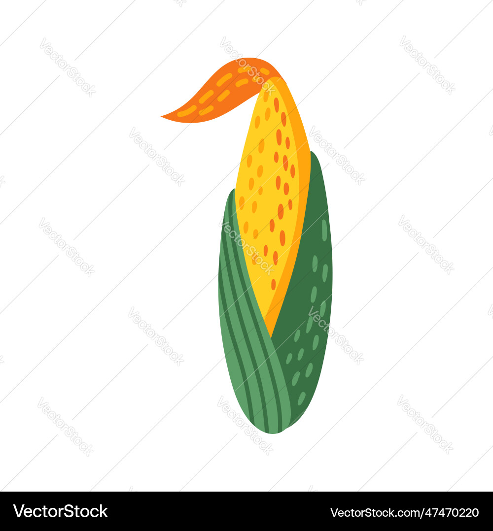 Number One: Maize Digit Royalty Free Vector Image
