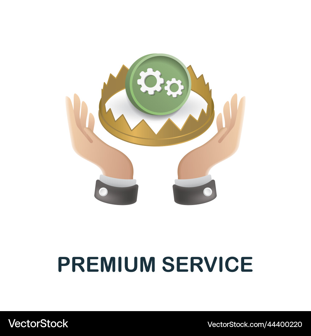 Premium service icon 3d from customer support Vector Image
