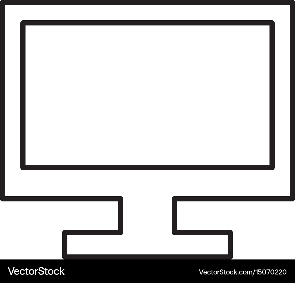 Screen computer monitor display device Royalty Free Vector