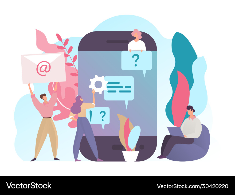 Social media network chat Royalty Free Vector Image