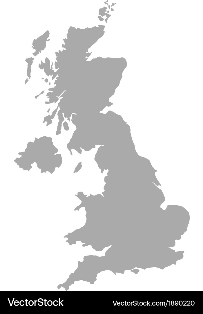 United Kingdom Map Royalty Free Vector Image - VectorStock