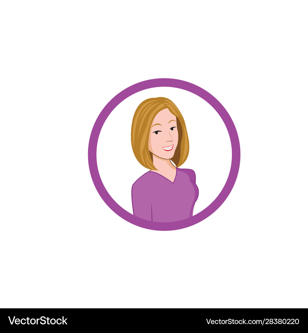Woman logo icon avatar Royalty Free Vector Image
