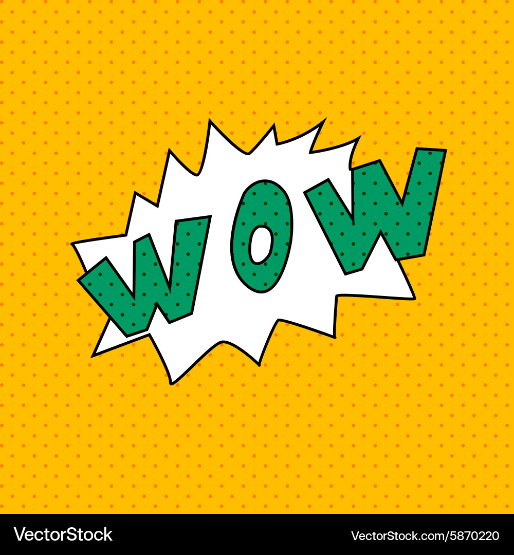 Wow comics pop art style blank layout template Vector Image
