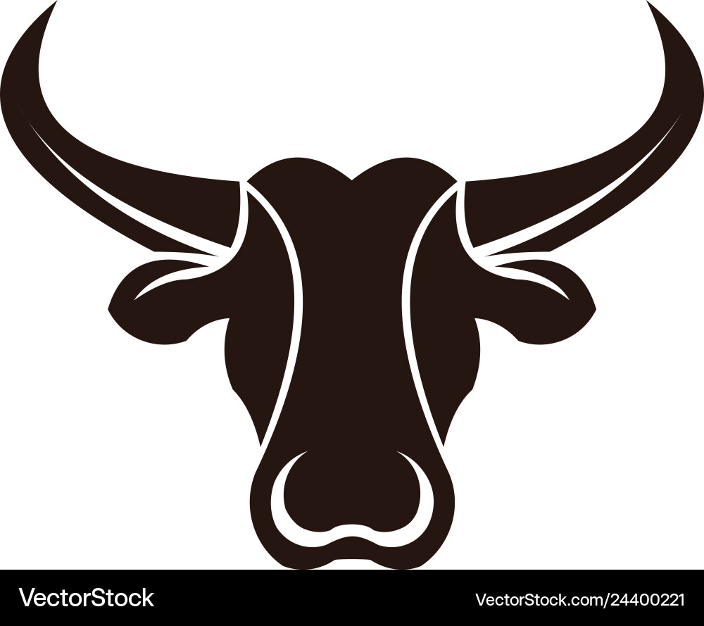 Bull horn animal Royalty Free Vector Image - VectorStock