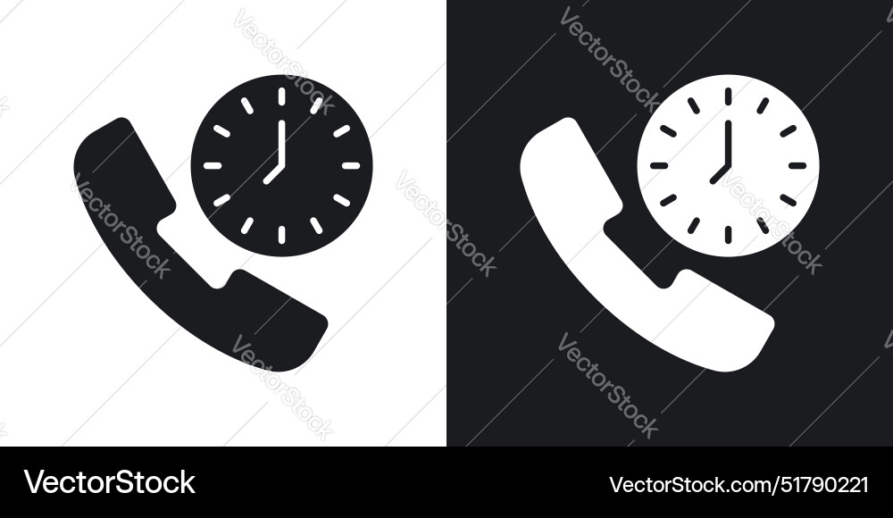 Call duration icon Royalty Free Vector Image - VectorStock
