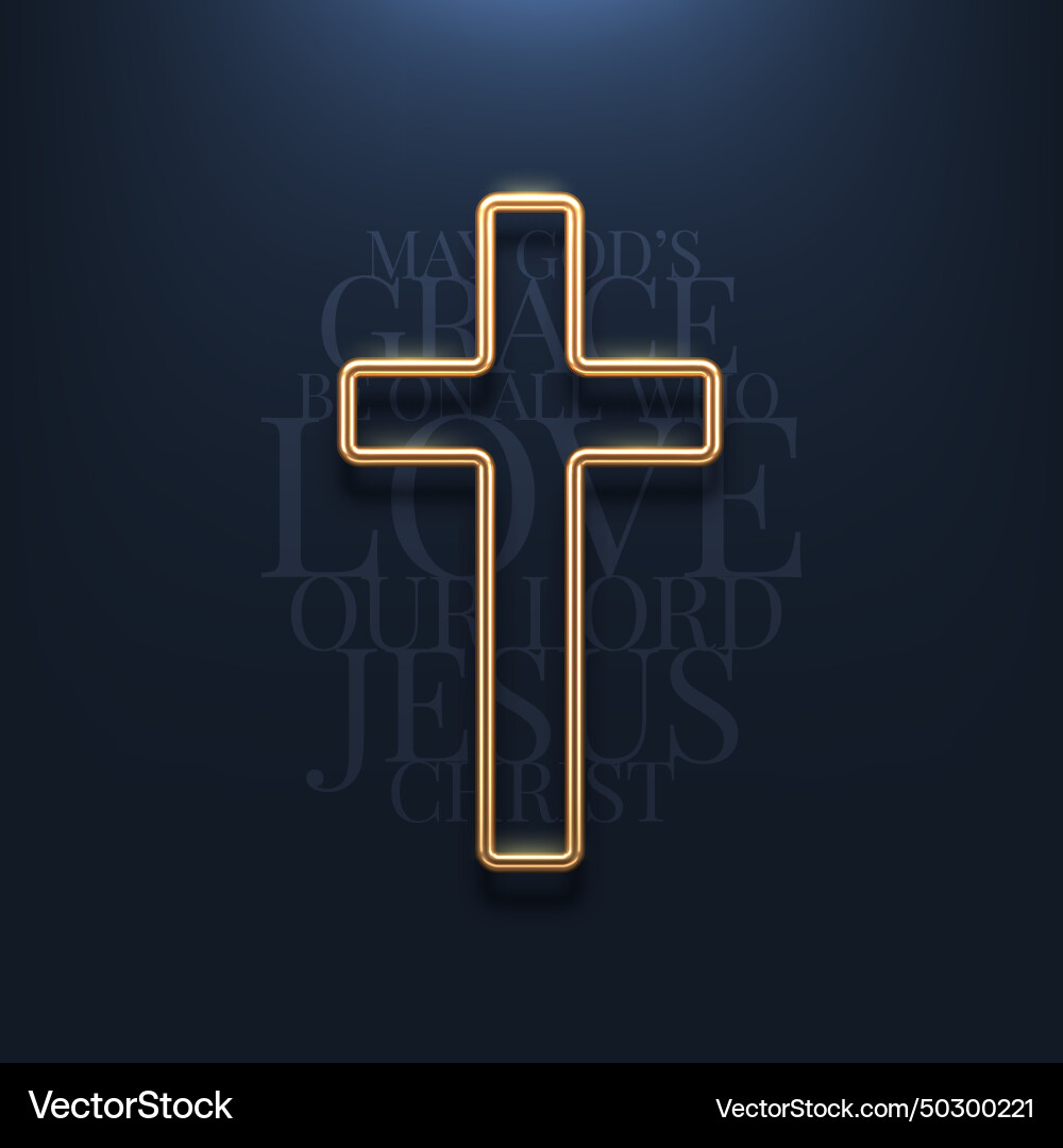Christian religious cross Royalty Free Vector Image