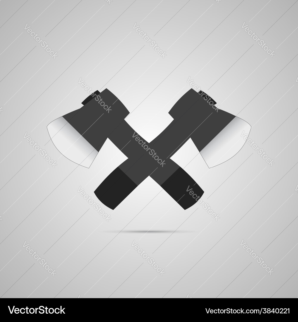 Crossed axes Royalty Free Vector Image - VectorStock