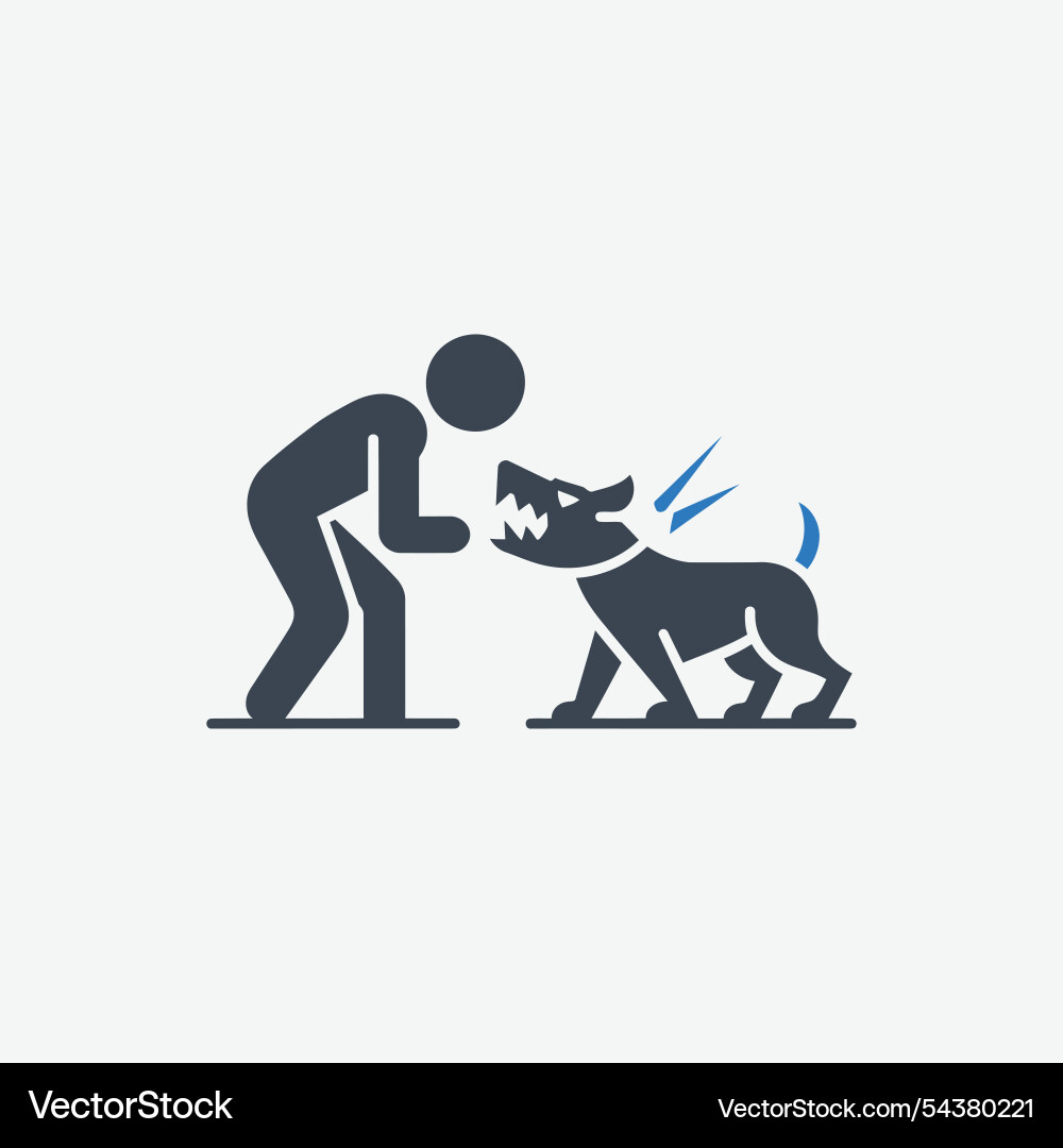 Dog barking encounter icon Royalty Free Vector Image