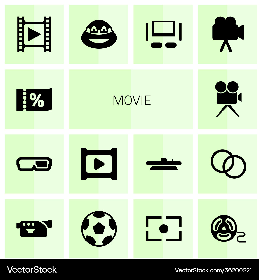 Film Icons Lizenzfreies Vektorbild - VectorStock